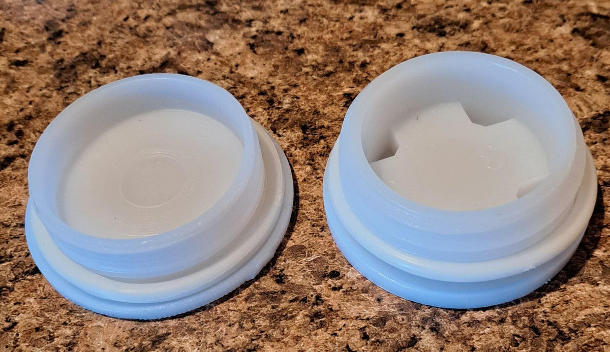 2 INCH BUNG CAP SET FOR 55 GALLON PLASTIC DRUM ONE FINE, ONE COARSE TH ...